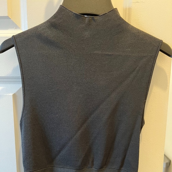 Zara | Tops | Mock Neck Fitted Tank With Cutout | Poshmark